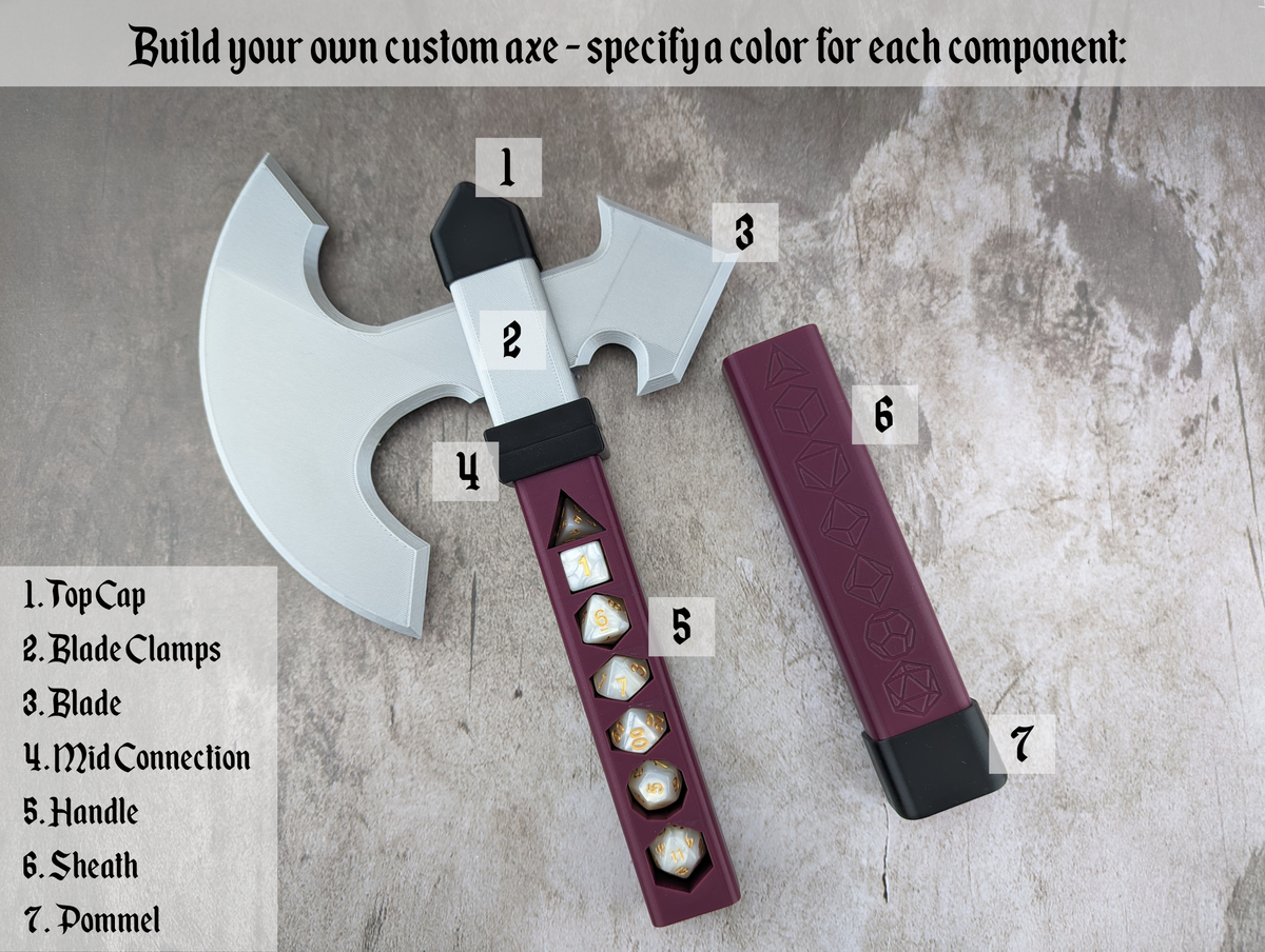 The Dice Axe: custom-made, high quality TTRPG dice boxes